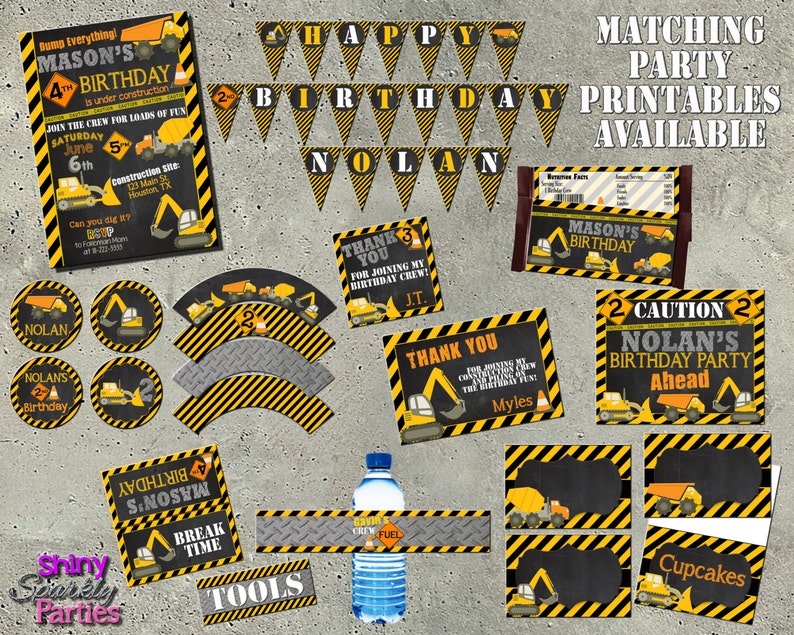 Printable CONSTRUCTION PARTY SIGN Construction Birthday - Etsy