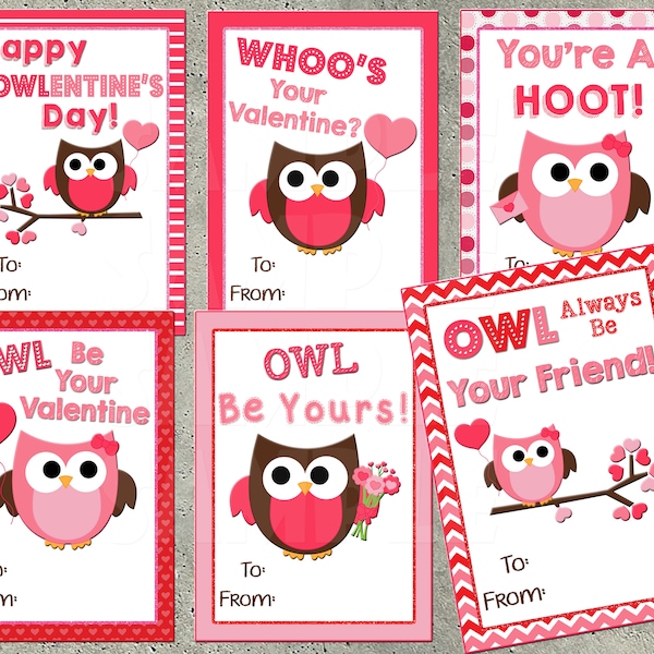 Owl Valentine Card - Etsy