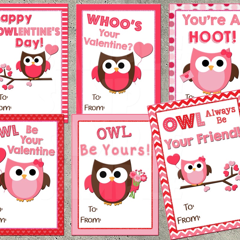 Owl Valentine Card - Etsy