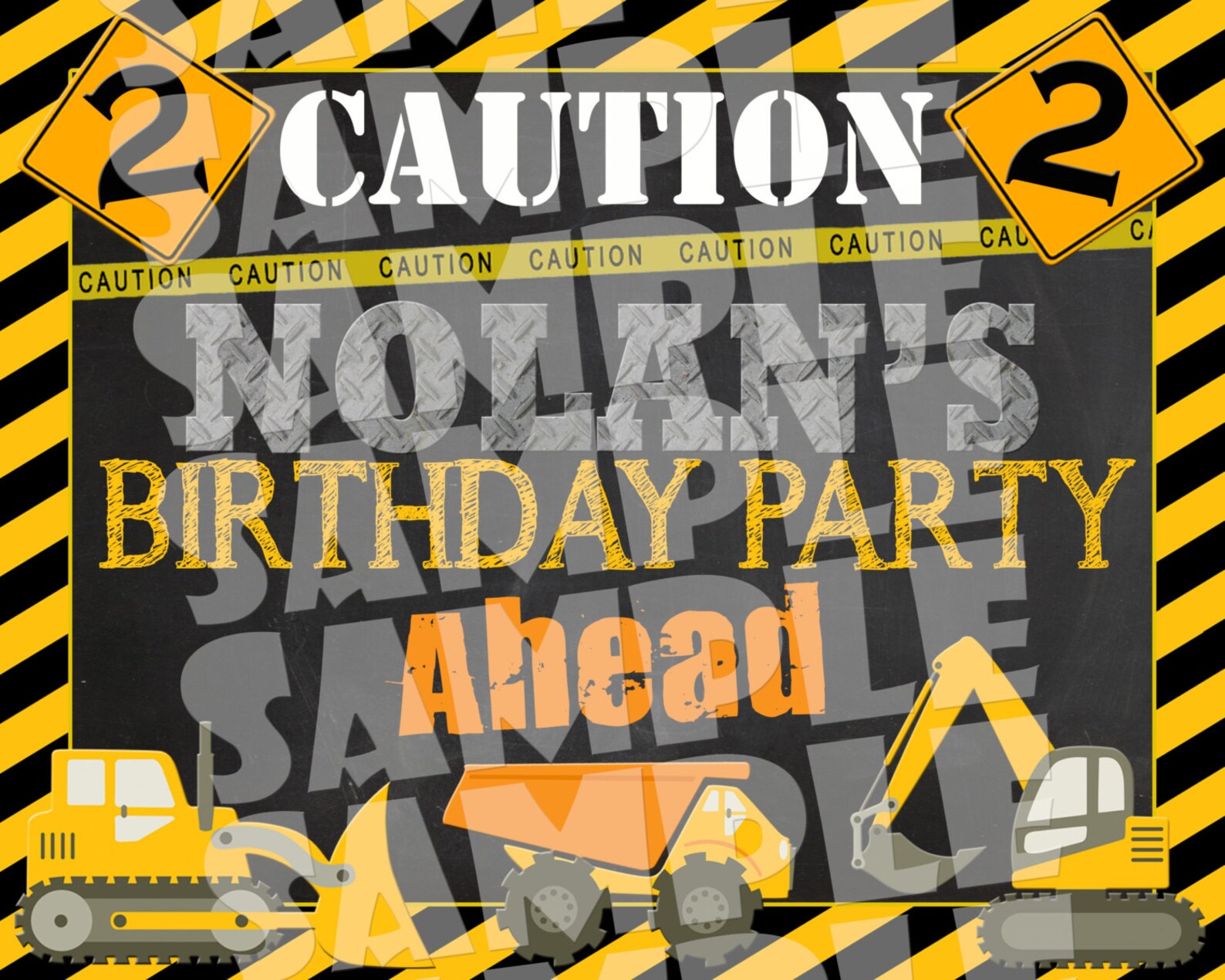 Printable CONSTRUCTION PARTY SIGN Construction Birthday - Etsy