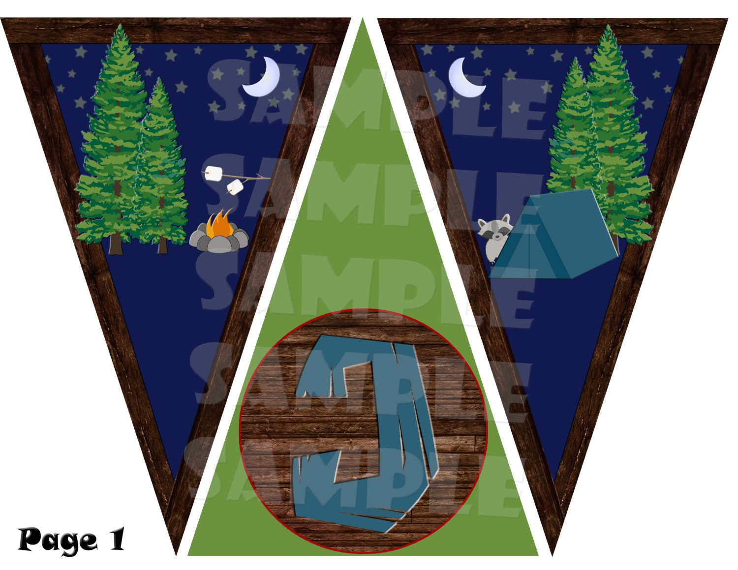 CAMPING BIRTHDAY DECORATIONS Camp Party Banner Camp in - Etsy