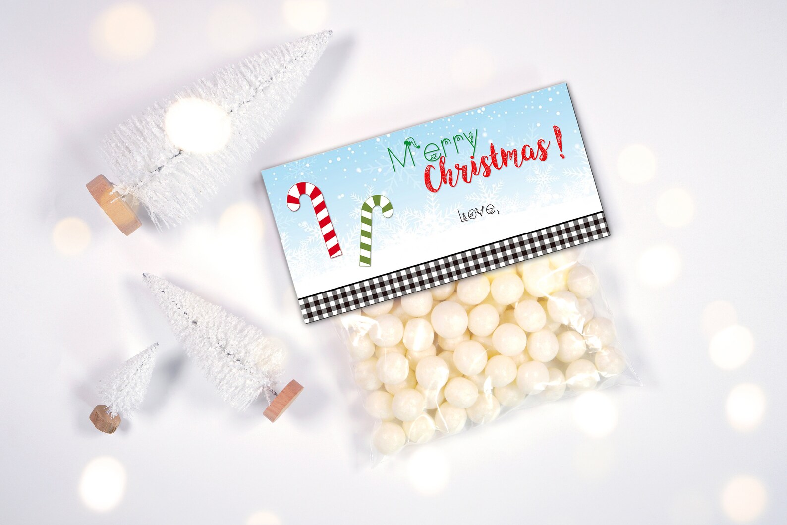 SANTA TREAT BAG Toppers, Christmas Treat Toppers, Christmas Favor Tags ...