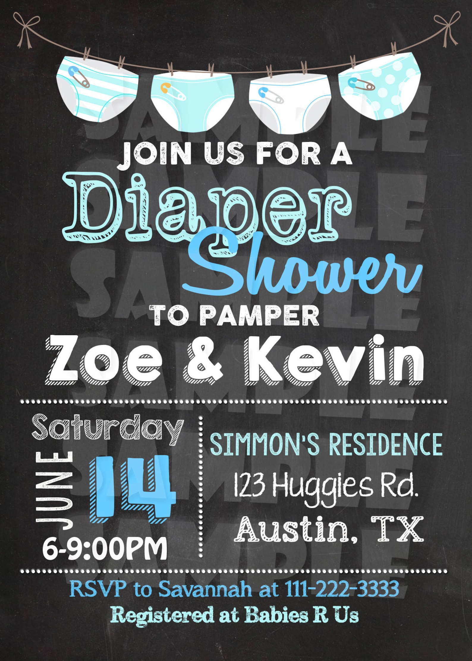 DIAPER PARTY INVITATION diaper Shower Invitation - Etsy