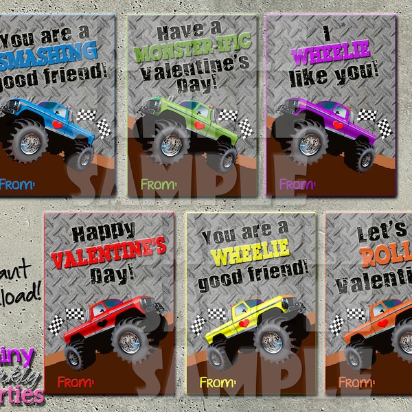 Monster Jam Valentine - Etsy