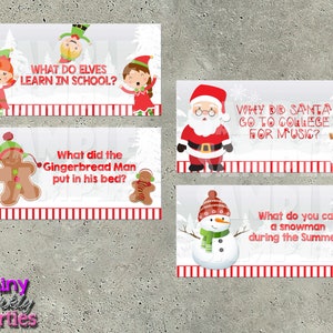 CHRISTMAS TREAT BAG Toppers, Christmas Jokes, Classroom Gift, Students ...
