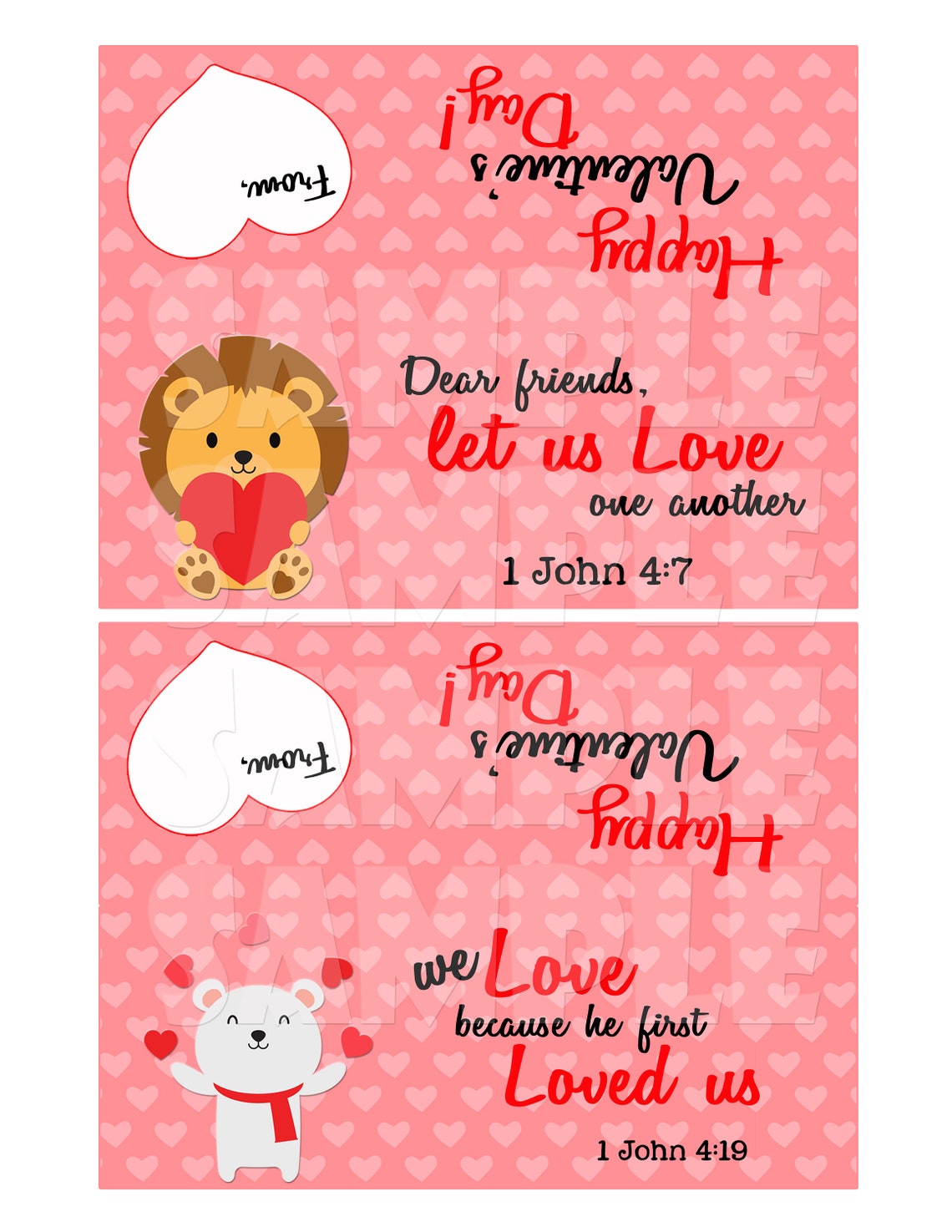 BIBLE VERSE Treat Bag TOPPERS Valentine Bag Toppers - Etsy