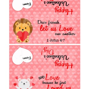 BIBLE VERSE Treat Bag TOPPERS, Valentine Bag Toppers, Classroom ...