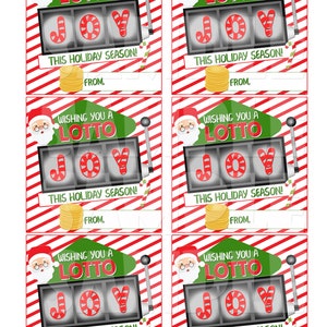 Printable Christmas Lottery Ticket Gift Tags – Wishing You a LOTTO Joy ...