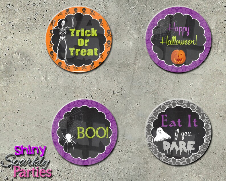 HALLOWEEN CUPCAKE TOPPERS - Instant Download Halloween Cupcake Signs ...