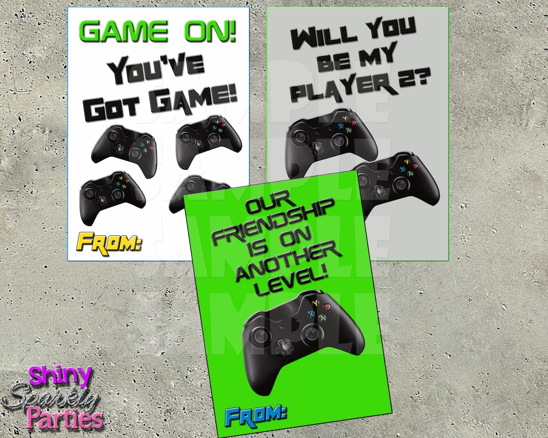 VIDEO GAME VALENTINES, Gaming Valentine Cards, Boys Personalized ...