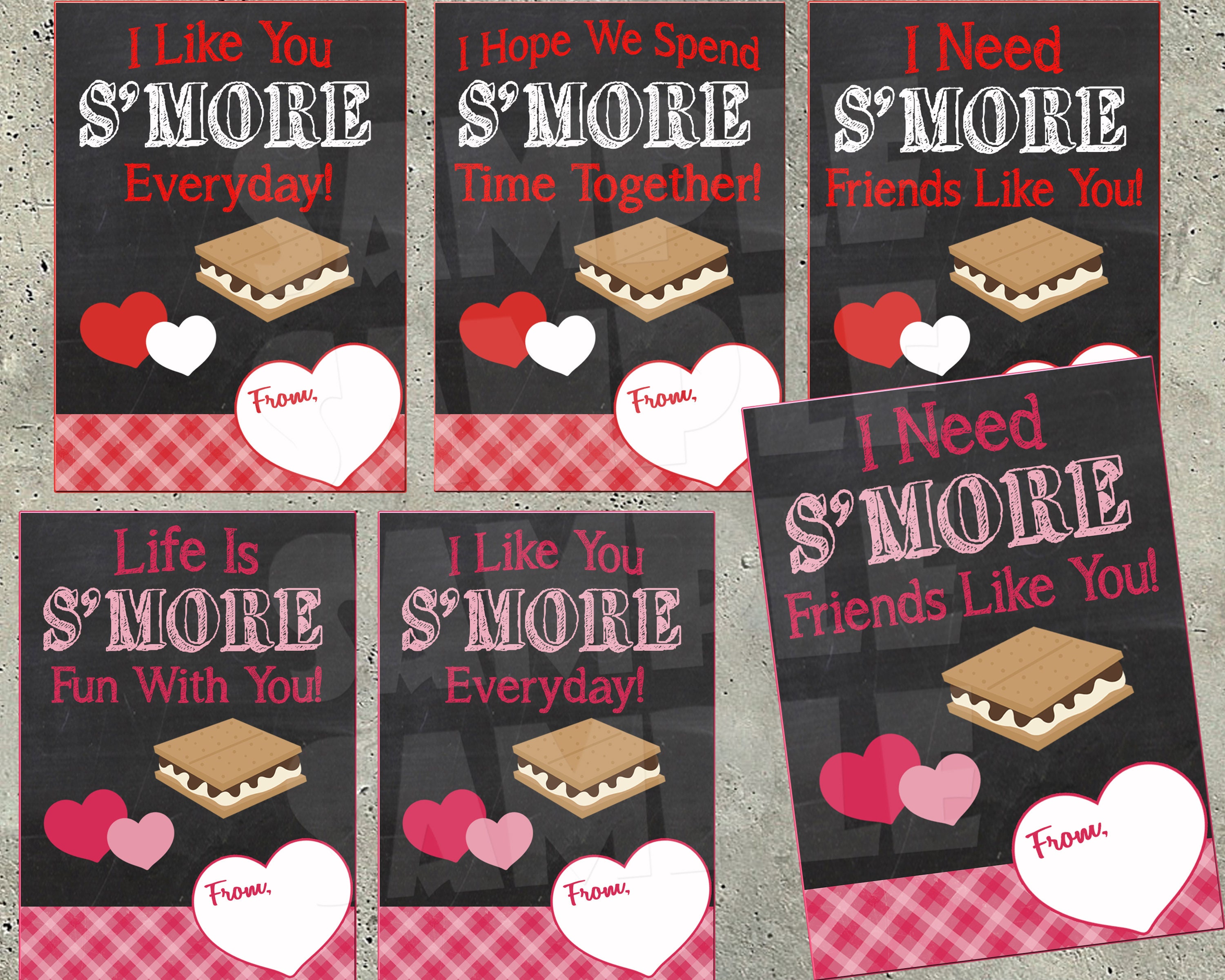 S'MORES VALENTINES PRINTABLE, S'more Valentine Cards, Smores Tags ...