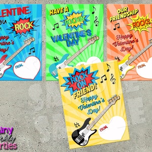 ROCKSTAR VALENTINES, Guitar Valentine Cards, Pop Rocks, Valentines for ...