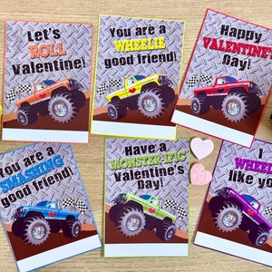 MONSTER TRUCK VALENTINES - Valentines for School - Valentine's Day ...