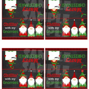 GNOME TREAT Bag TOPPERS Christmas Bag Toppers Classroom - Etsy