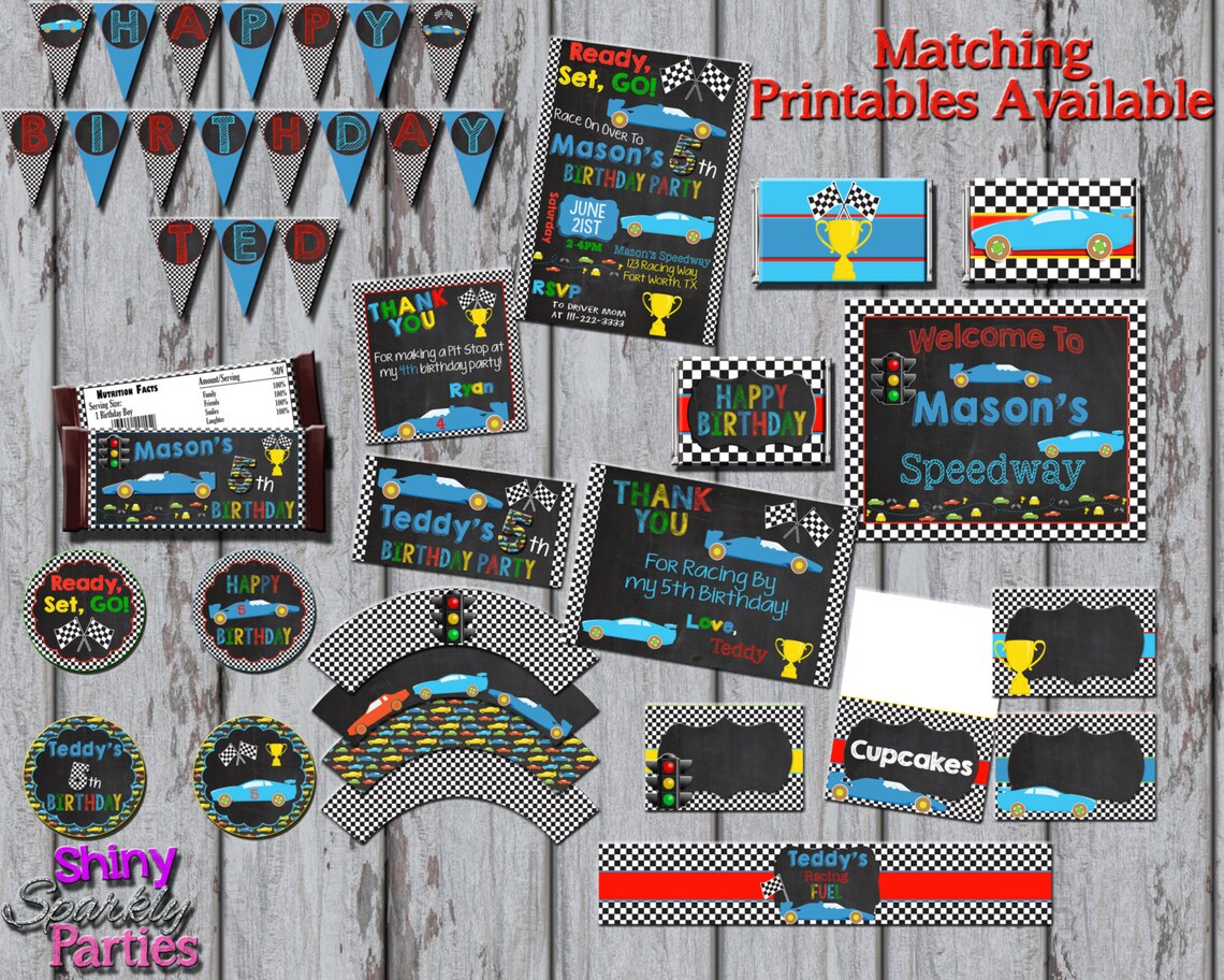 RACE CAR DECORATION Race Car Birthday Party Decorations | Etsy