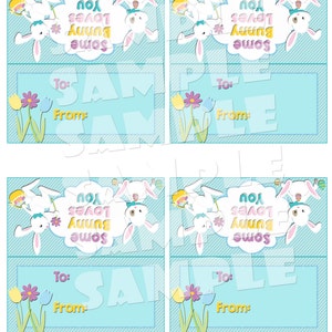 Printable EASTER TREAT BAG Toppers - Some Bunny Loves You Treat Bag ...