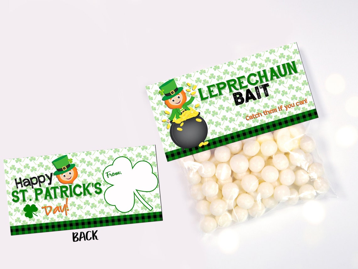 St. PATRICK'S DAY Treat Bag TOPPERS Leprechaun Bait Tags - Etsy