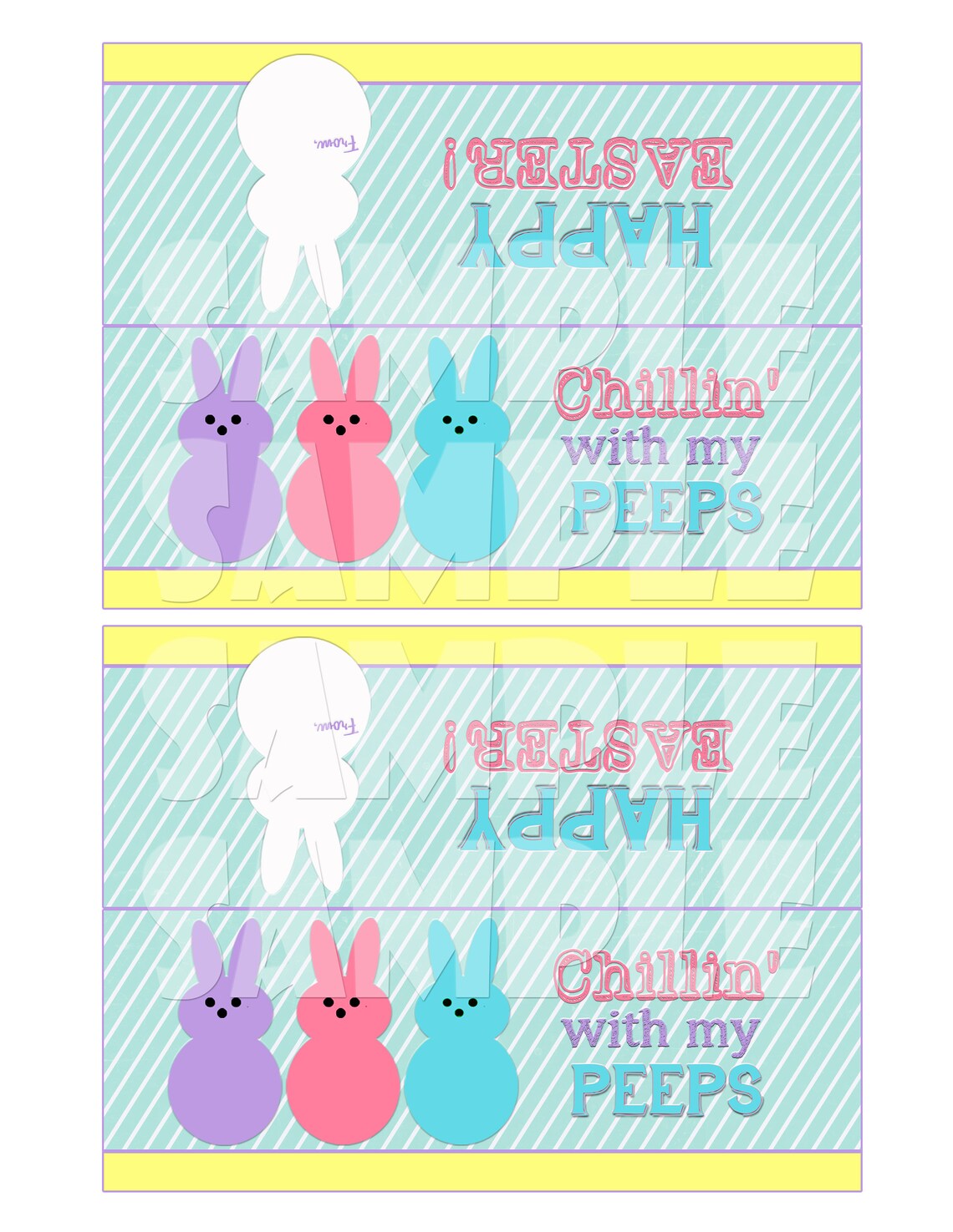 PEEPS TREAT Bag TOPPERS, Easter Bag Toppers, Classroom, Kids School ...