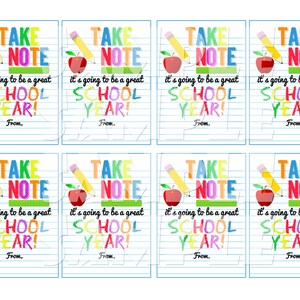 Welcome Back to School Tag, Happy First Day of School Gift Tag ...