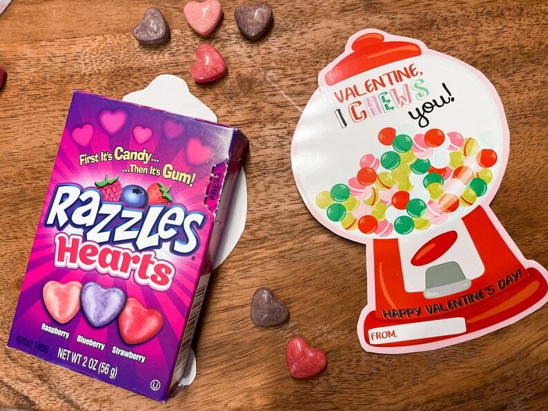 Gumball Machine Tags Bubble Gum Valentines Boy Girl Kids - Etsy