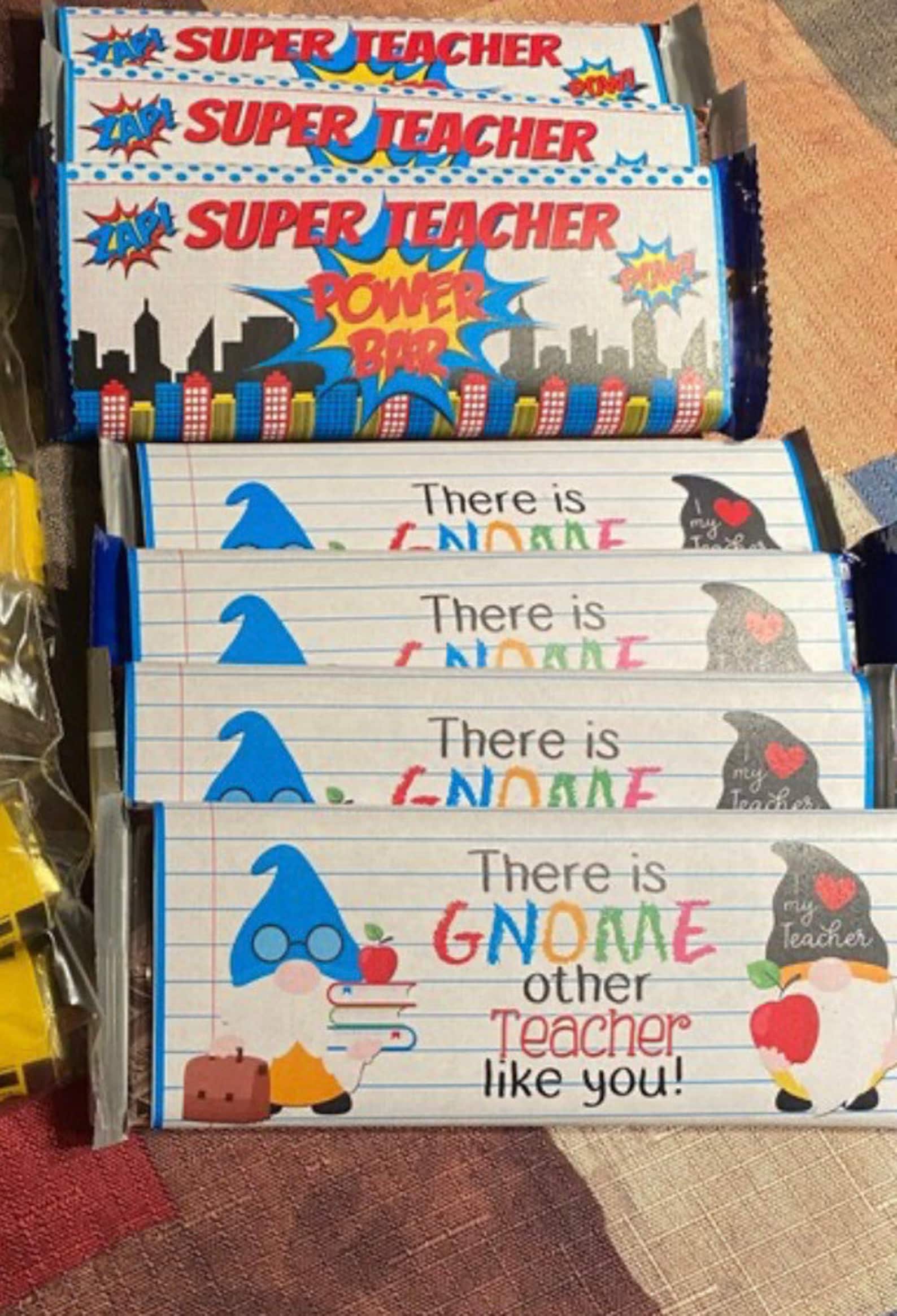 TEACHER CANDY BAR Wrappers Super Teacher Candy Bar Labels - Etsy