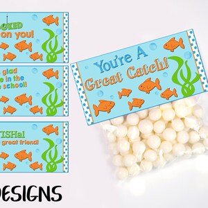 GOLDFISH VALENTINES, Goldfish Treat Bag Toppers, Gold Fish, Valentine ...