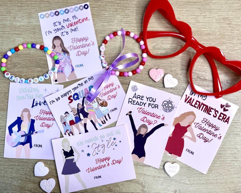 TAYLOR SWIFT VALENTINES, Swiftie Valentine Cards, Valentine's Day ...