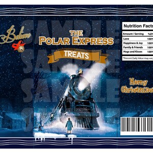 POLAR EXPRESS CHIP Bags, Christmas Chip Labels, Polar Express ...
