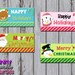 CHRISTMAS TREAT BAG Toppers, Christmas Gift Tags for Bags, Holiday ...