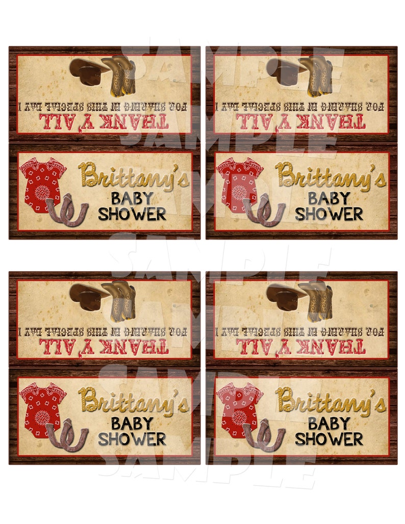 WESTERN TREAT BAG Toppers Cowboy Treat Toppers Baby Shower - Etsy