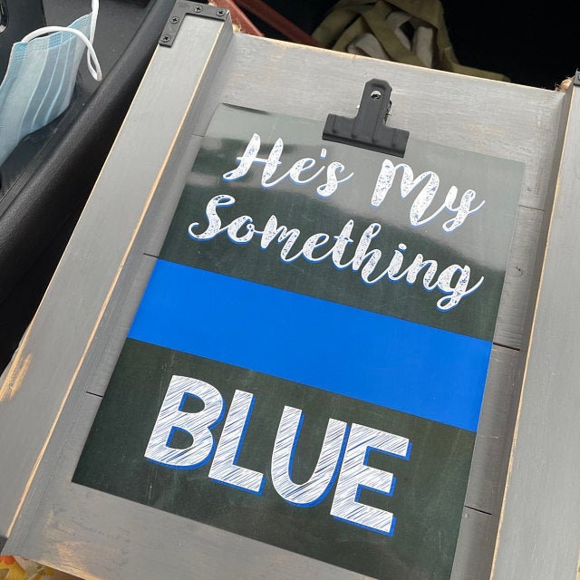 He's MY SOMETHING BLUE Sign Printable Photo Prop Police - Etsy