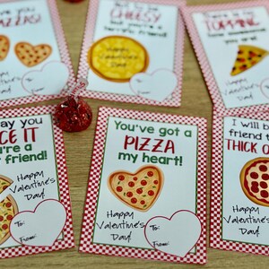PIZZA VALENTINE CARDS - Classroom Valentines, Food Valentine Card ...