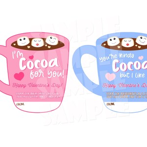 Valentines Hot Chocolate Tags, Valentine's Day Classroom Gift, Hot ...