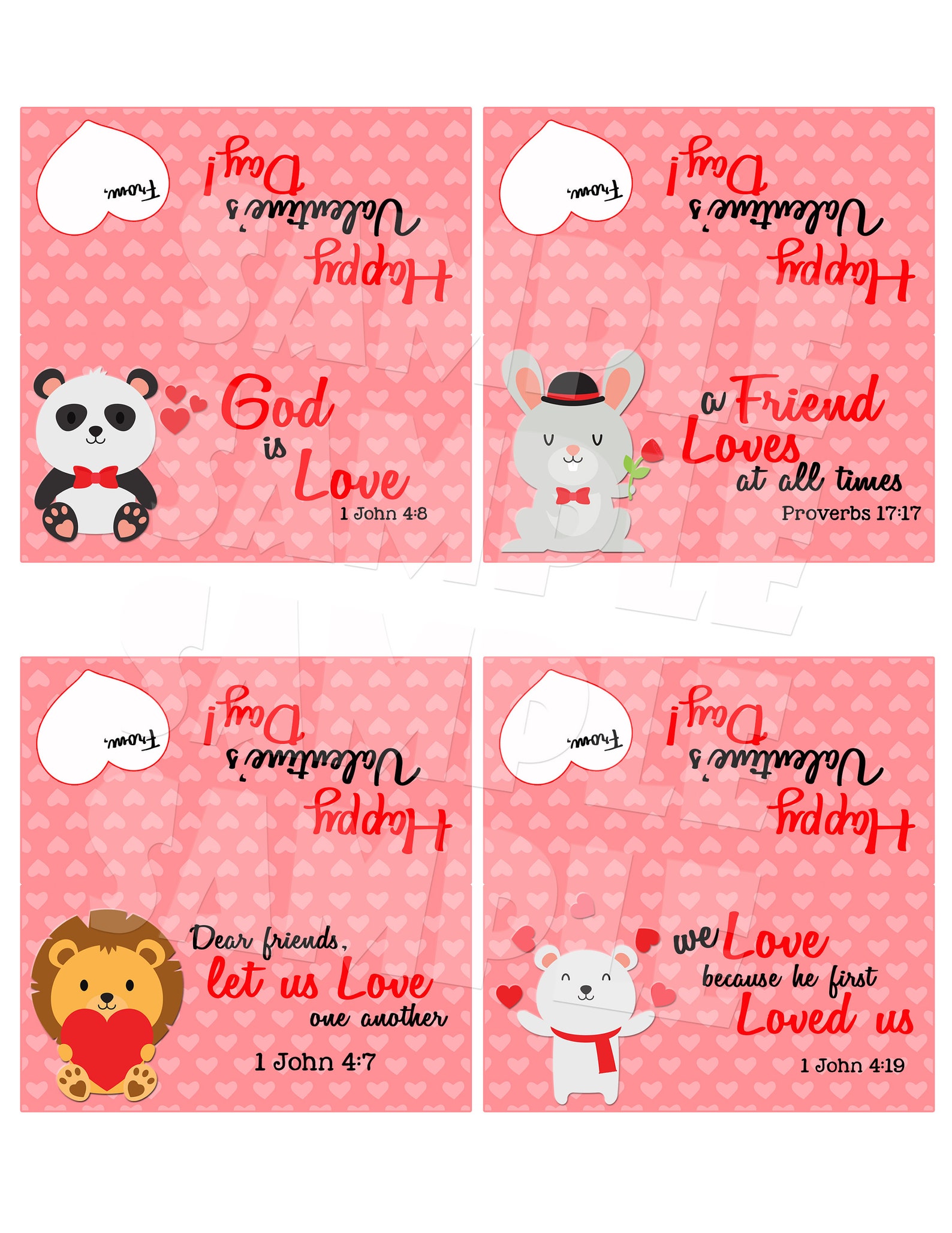 BIBLE VERSE Treat Bag TOPPERS Valentine Bag Toppers - Etsy