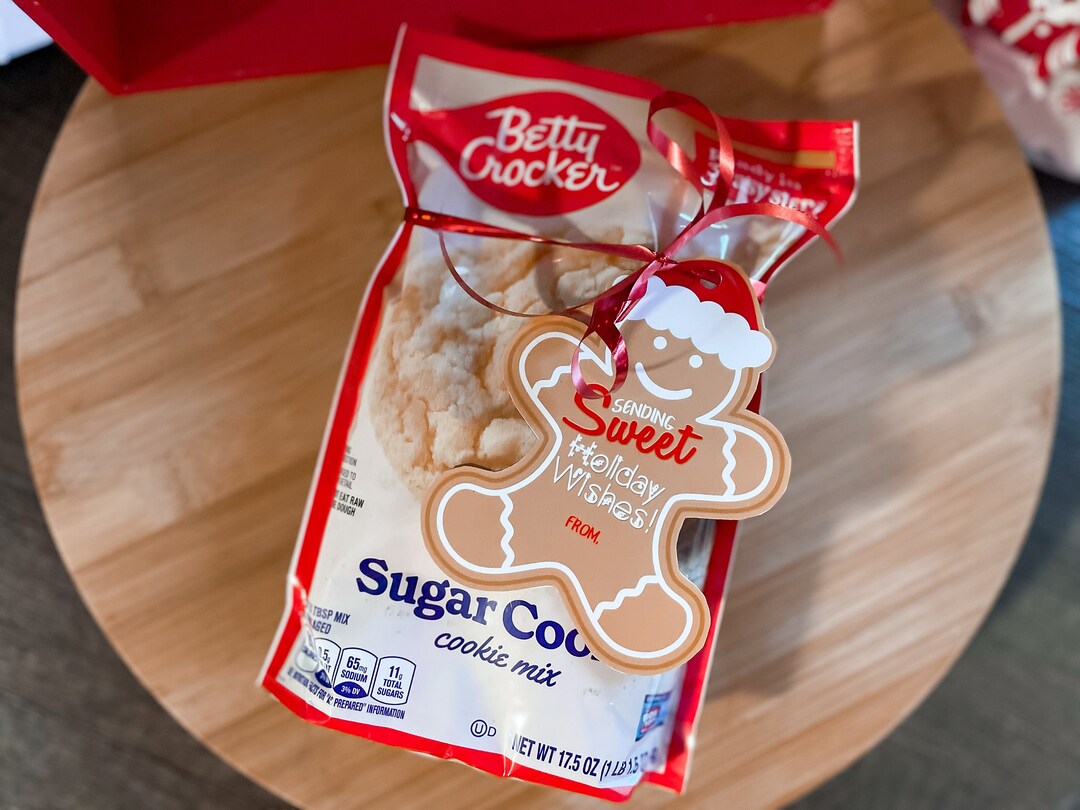 Gingerbread Gift Tags, Sweet Holiday Wishes, Christmas Cookie Gift Tag ...