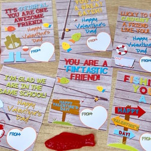 FISHING VALENTINES - Fishing Themed VALENTINE Cards - Fisherman - Boy's ...