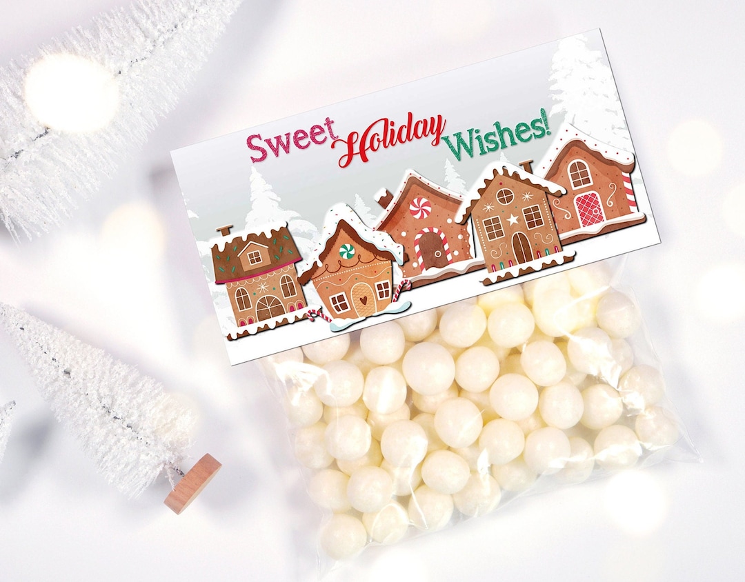 GINGERBREAD House TREAT BAG Toppers, Christmas Treat Bag Toppers ...