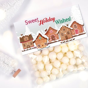 GINGERBREAD House TREAT BAG Toppers, Christmas Treat Bag Toppers ...