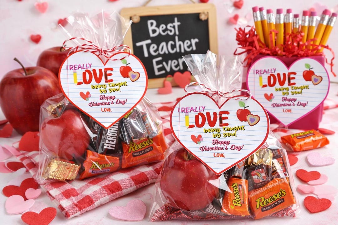 Teacher Valentine Gift Tags, Teacher Valentine Gifts, Valentine's Day ...