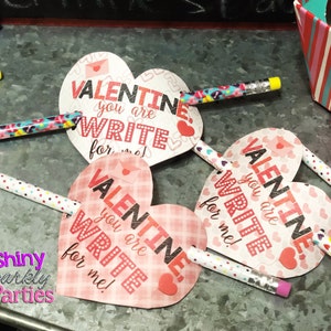 PENCIL VALENTINES - Heart Valentine Cards - Valentines for School ...