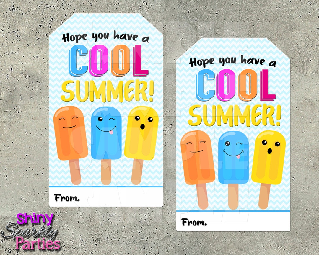 End of School Year Tag, Student Gift, Popsicle Gift Tag, School Class ...