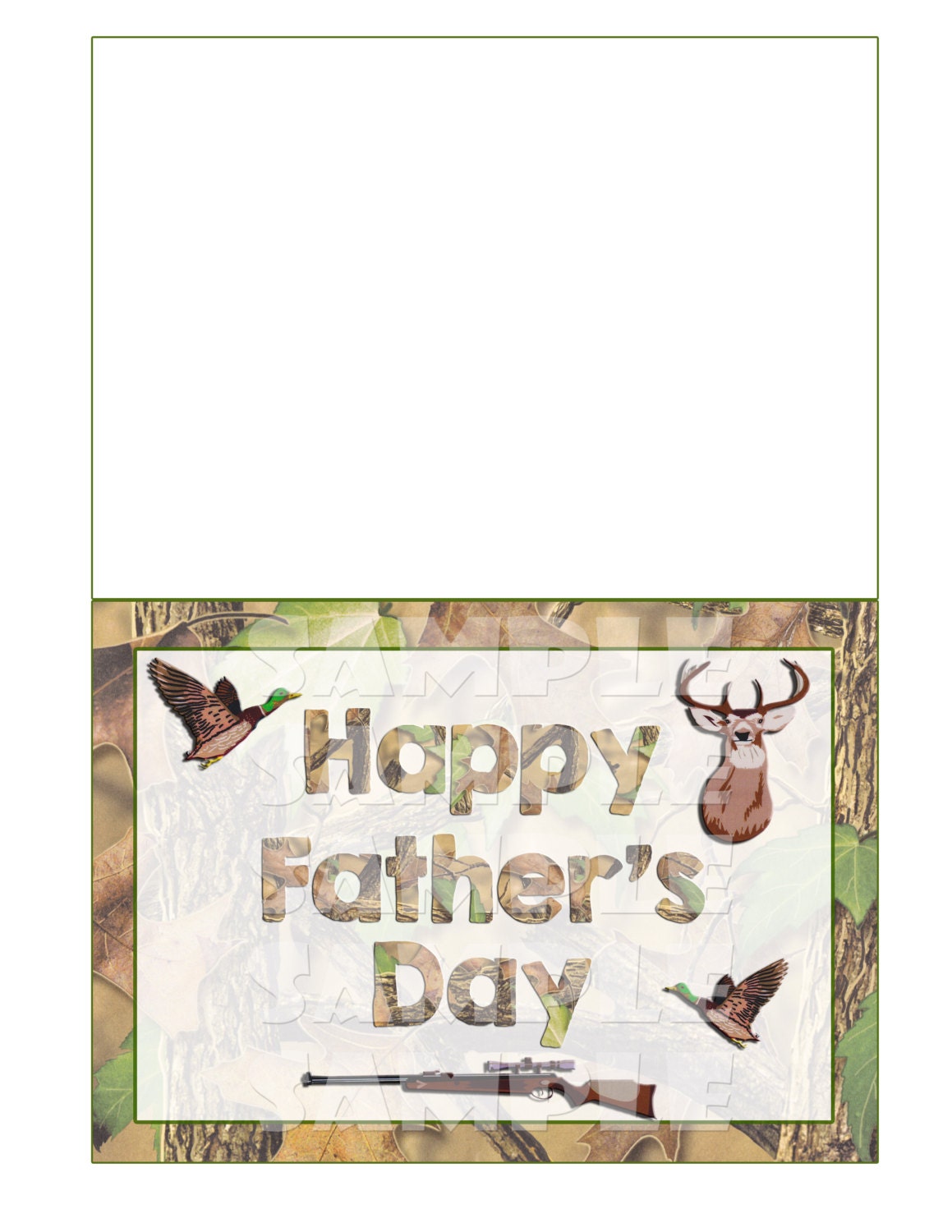 Printable father's Day Card Hunting Themed - Etsy