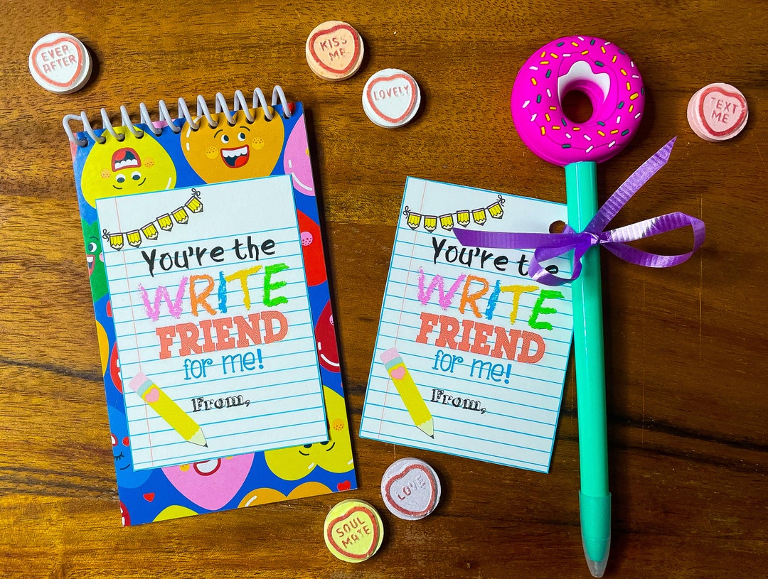 PENCIL VALENTINES, Marker Valentine Cards, Valentine's Kids, Printable ...
