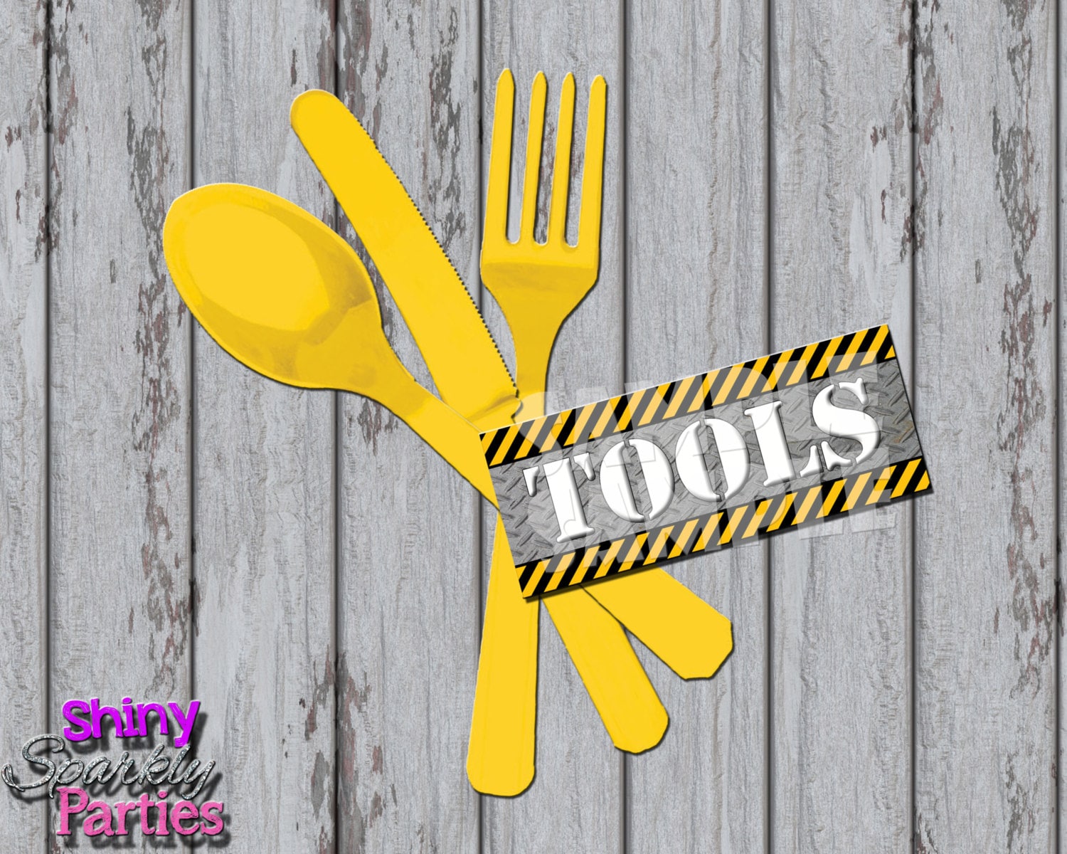 CONSTRUCTION TOOLS TAGS Construction Silverware Tags - Etsy