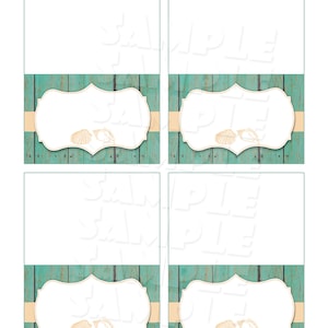 BEACH FOOD LABELS - Beach Food Tents - Buffet Labels - Bridal Shower ...