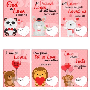BIBLE VERSE VALENTINES, Bible Scripture Valentine Cards, Classroom ...