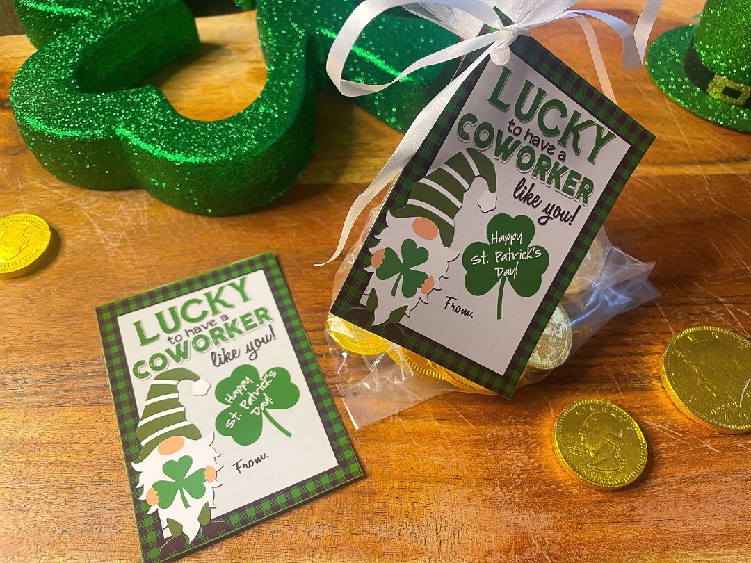 St. Patrick's Day Printable Tag, Lucky to Have A Coworker Like You ...