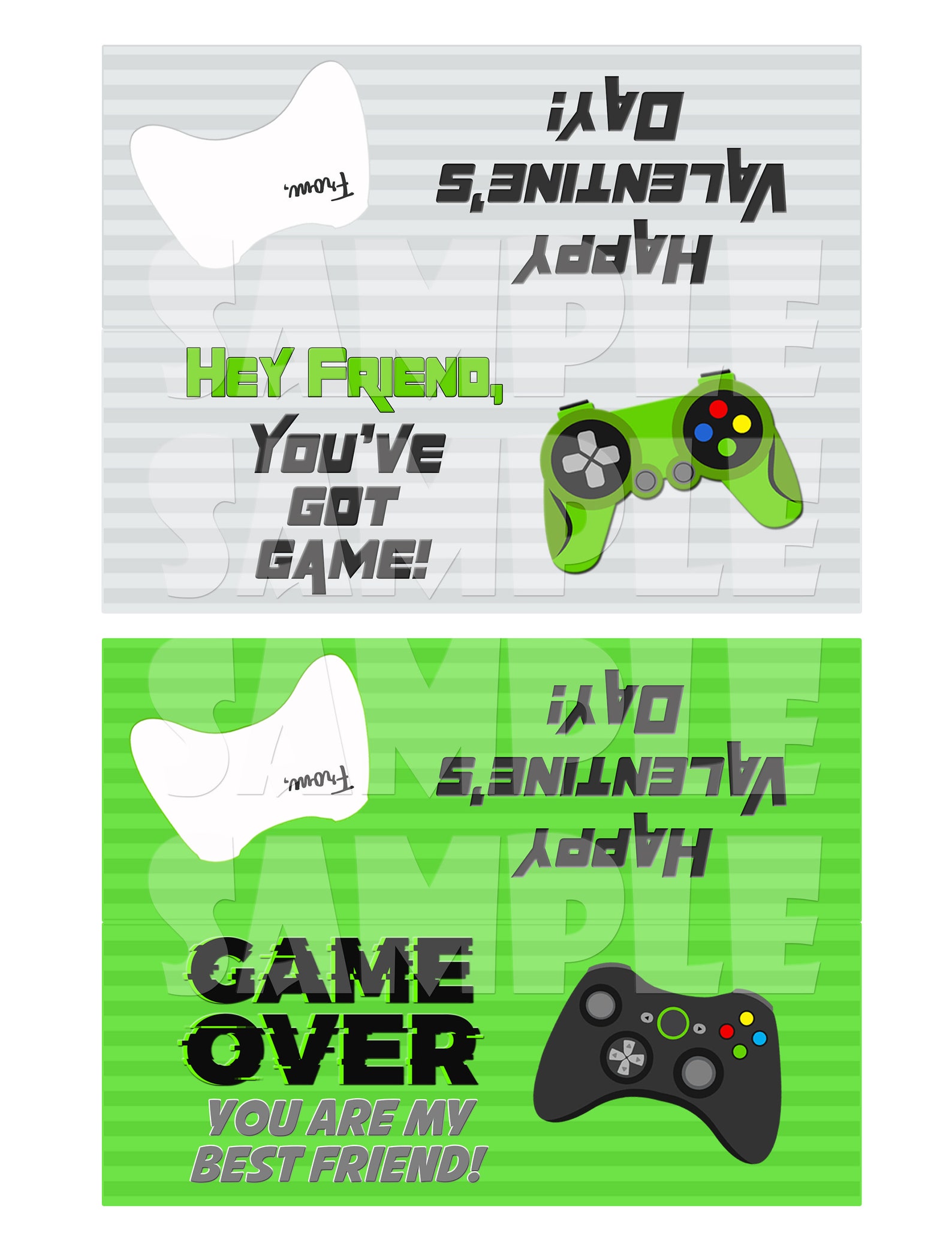 GAMING Treat Bag TOPPERS Valentine Bag Toppers Classroom | Etsy