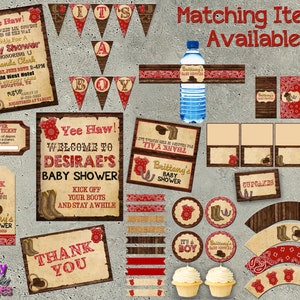 WESTERN FAVOR TAGS, Cowboy Favor Tags, Cowboy Hat, Western Baby Shower ...