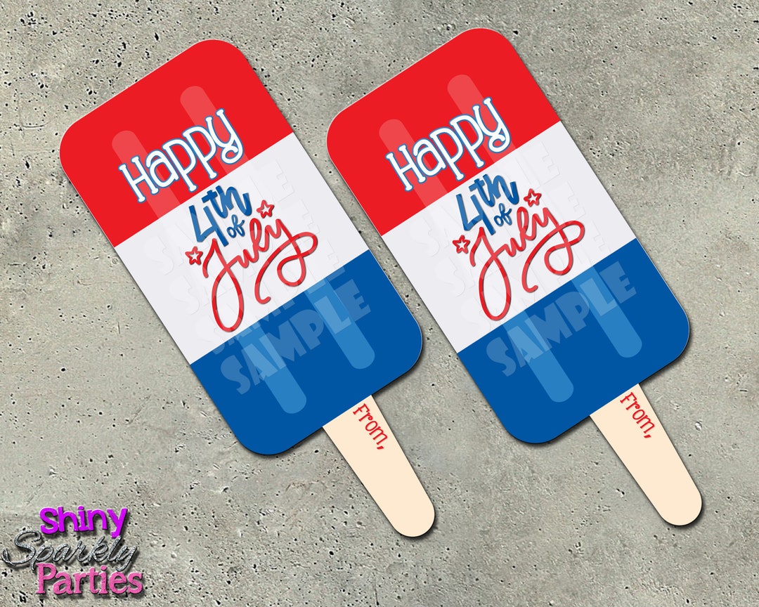 4TH OF JULY Gift Tags, Popsicle Tags, 4th of July Party Favors, Bomb ...